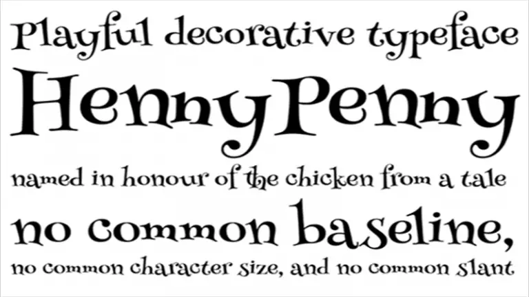 Henny Penny Font Family Free Download - All Your Fonts