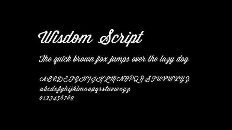 Wisdom Script Font Free Download - All Your Fonts