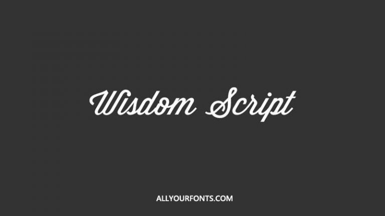 Wisdom Script Font Free Download - All Your Fonts