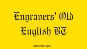 Engravers Old English Font Download - All Your Fonts