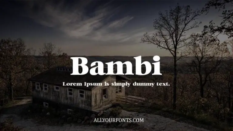 Bambi Font Free Download - All Your Fonts