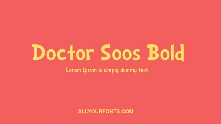 Dr Soos Font Download - All Your Fonts