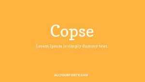 Copse Font Free Download - All Your Fonts