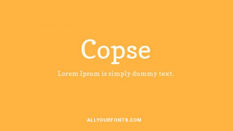 Copse Font Free Download - All Your Fonts
