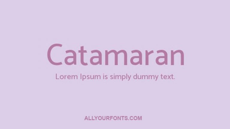 Catamaran Font Free Download - All Your Fonts