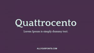 Quattrocento Font Free Download - All Your Fonts