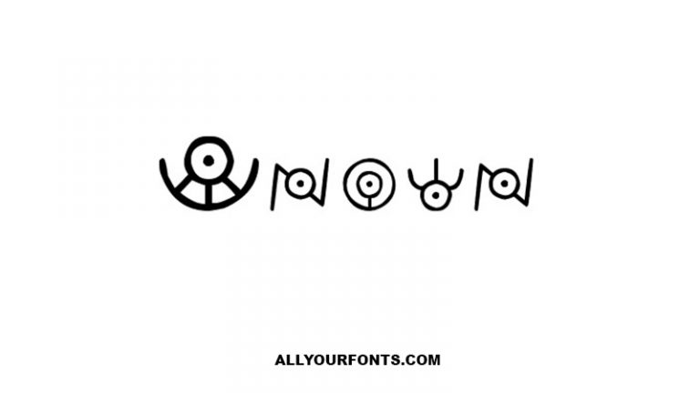 Unown Font Free Download - All Your Fonts