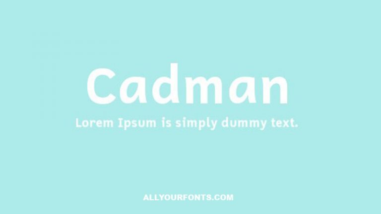 Cadman Font Free Download - All Your Fonts