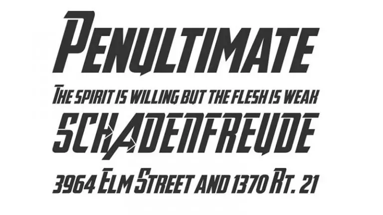 Avengers Infinity War Font Free Download - All Your Fonts