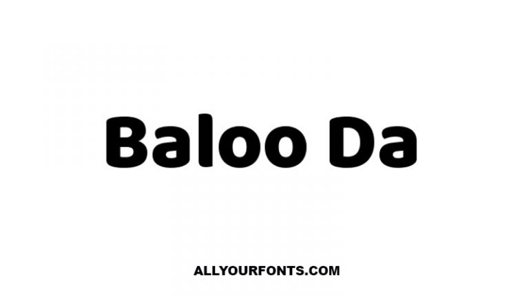 Baloo Da 2 Font Free Download - All Your Fonts