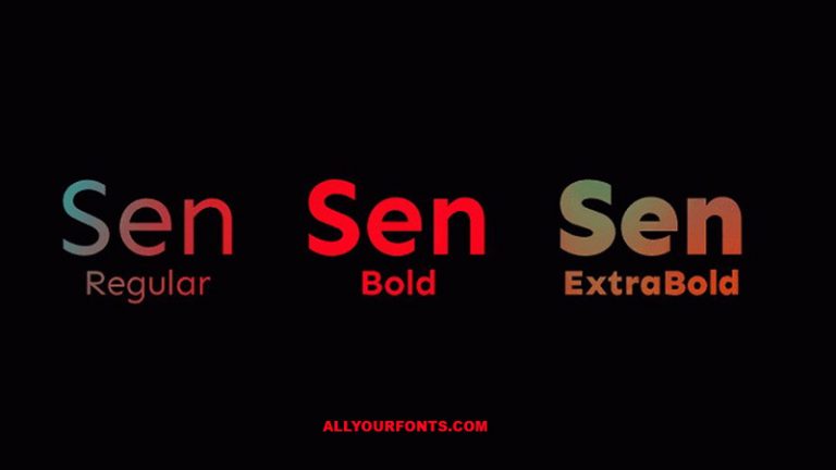 Sen Font Free Download - All Your Fonts