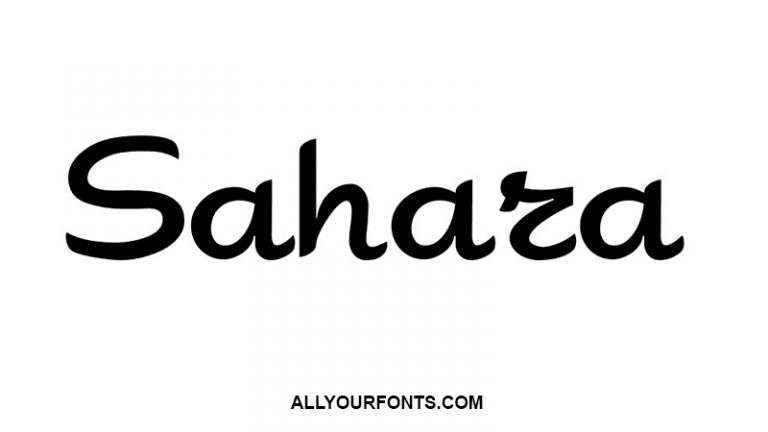 Sahara Font Free Download - All Your Fonts