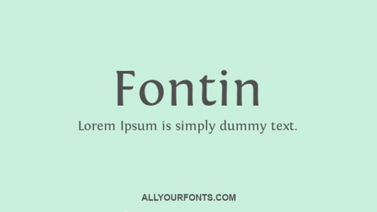 Fontin Font Free Download - All Your Fonts