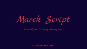 Marck Script Font Free Download - All Your Fonts