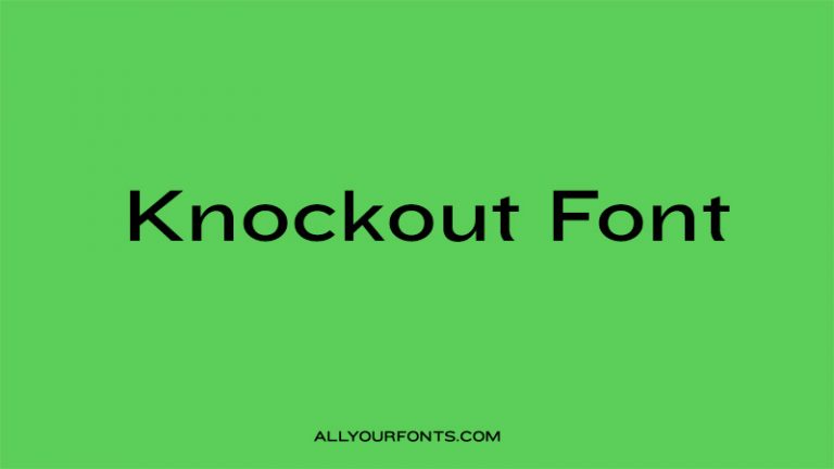 Knockout Font Free Download - All Your Fonts